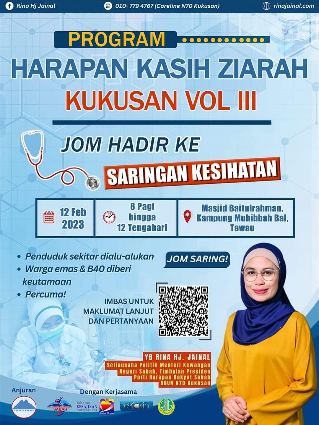 Program Saringan Kesihatan Percuma Di Masjid Baitulrahman, Kampung ...